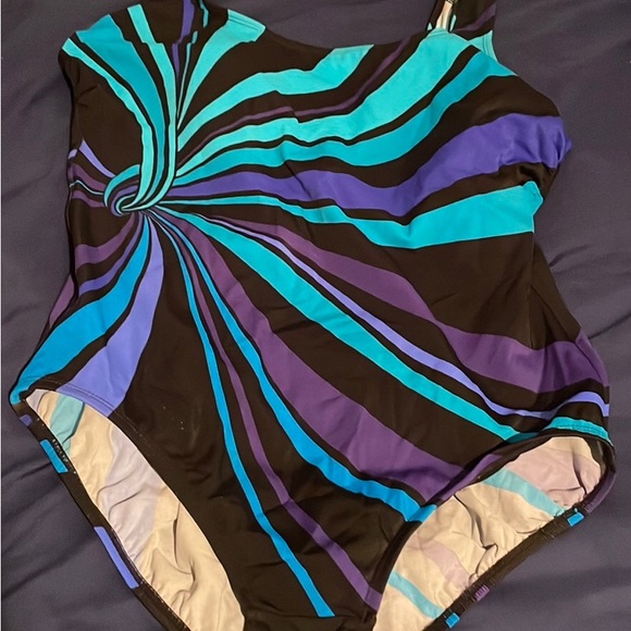 Longitude | Swim | Multistriped Bluetealpurpleblack Longitude Bathing ...